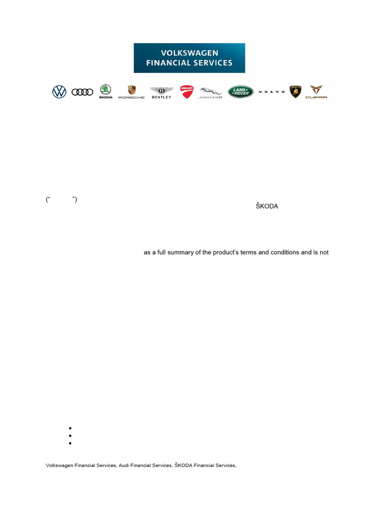 Volkswagen Consumer Loan TMD 2022 | PDF | Loans | Volkswagen Group