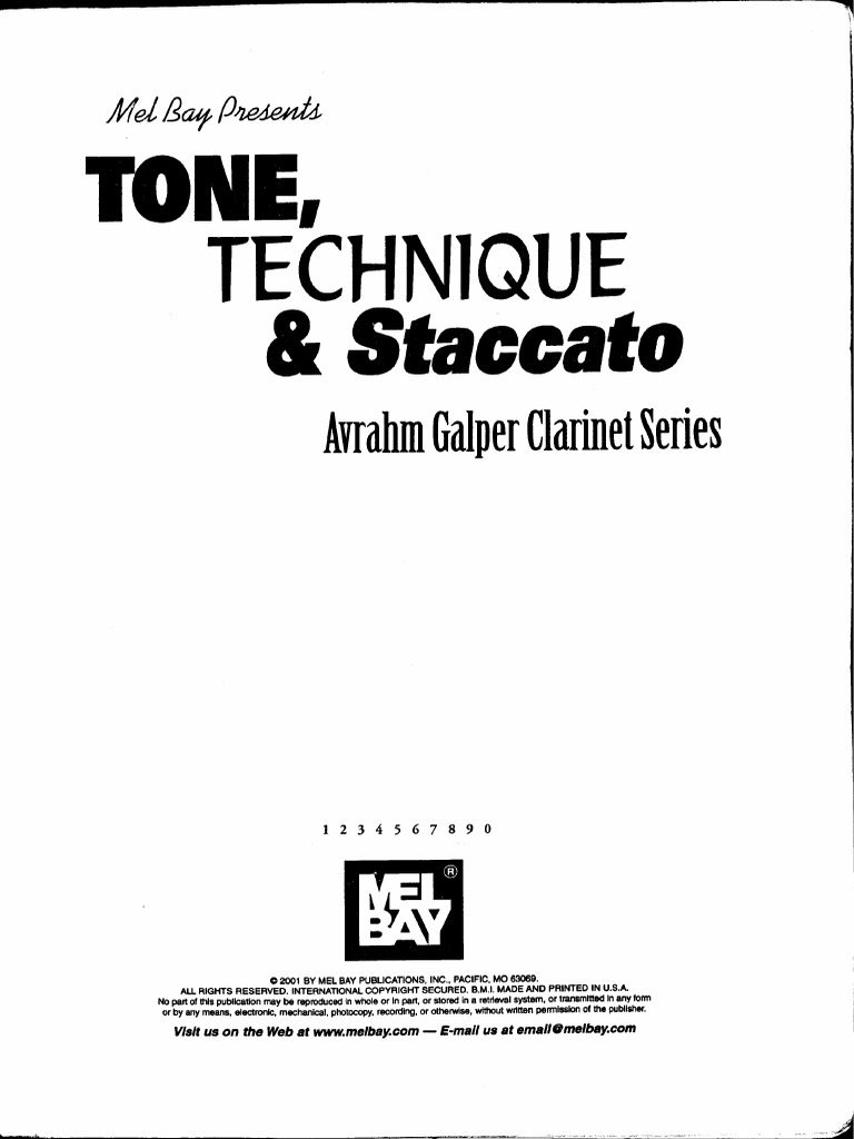 1 Galper Tone Technique Staccato | PDF