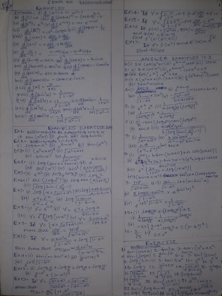 Differentiation RD Sharma | PDF