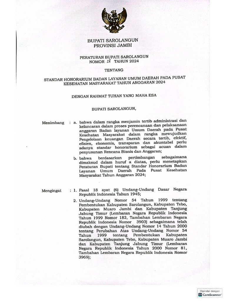 Perbup No 28 Th 2024 | PDF