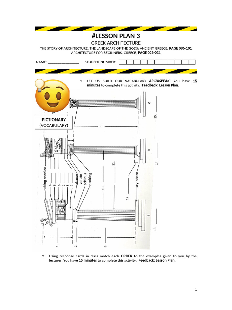 Greek and Roman Architecture Lesson Plan | PDF | Athens | Classical ...