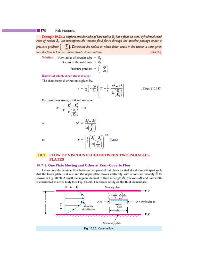 Flow Between Parallel Plates Notes | PDF | Fluid Dynamics | Shear Stress