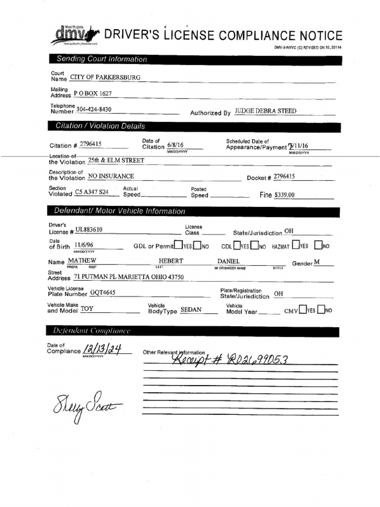 Paid Off Fines | PDF