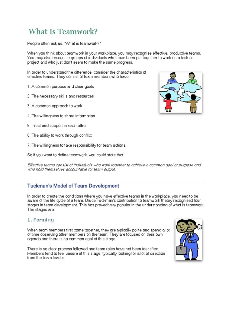 What Is Teamwork | PDF | Leadership | Goal
