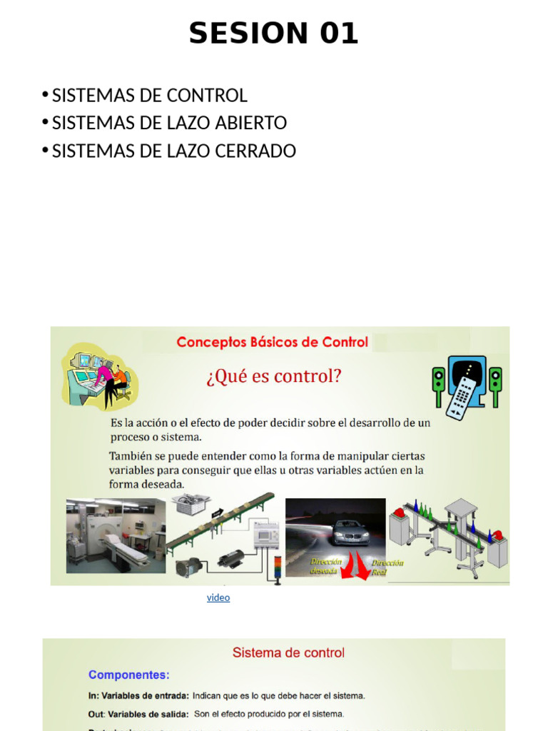 1 - Sistemas de Control - Lazo Abierto y Lazo Cerrado | PDF