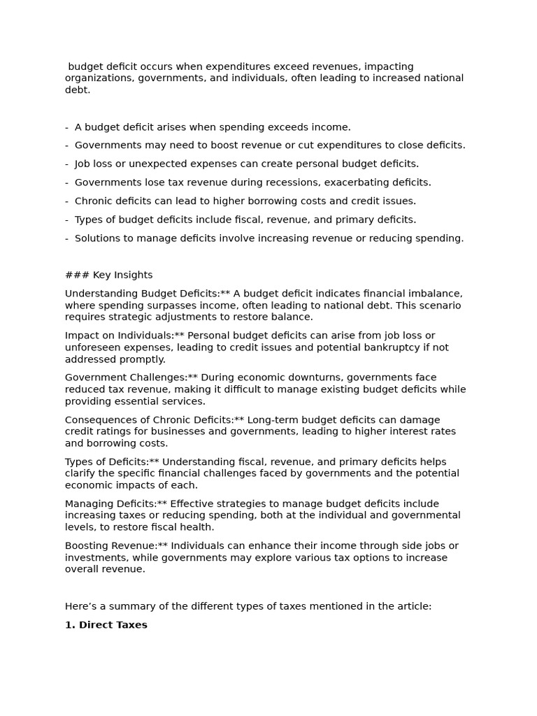 Week 13 - Economics Weekly Independent Study | PDF | Taxes | Government Budget Balance