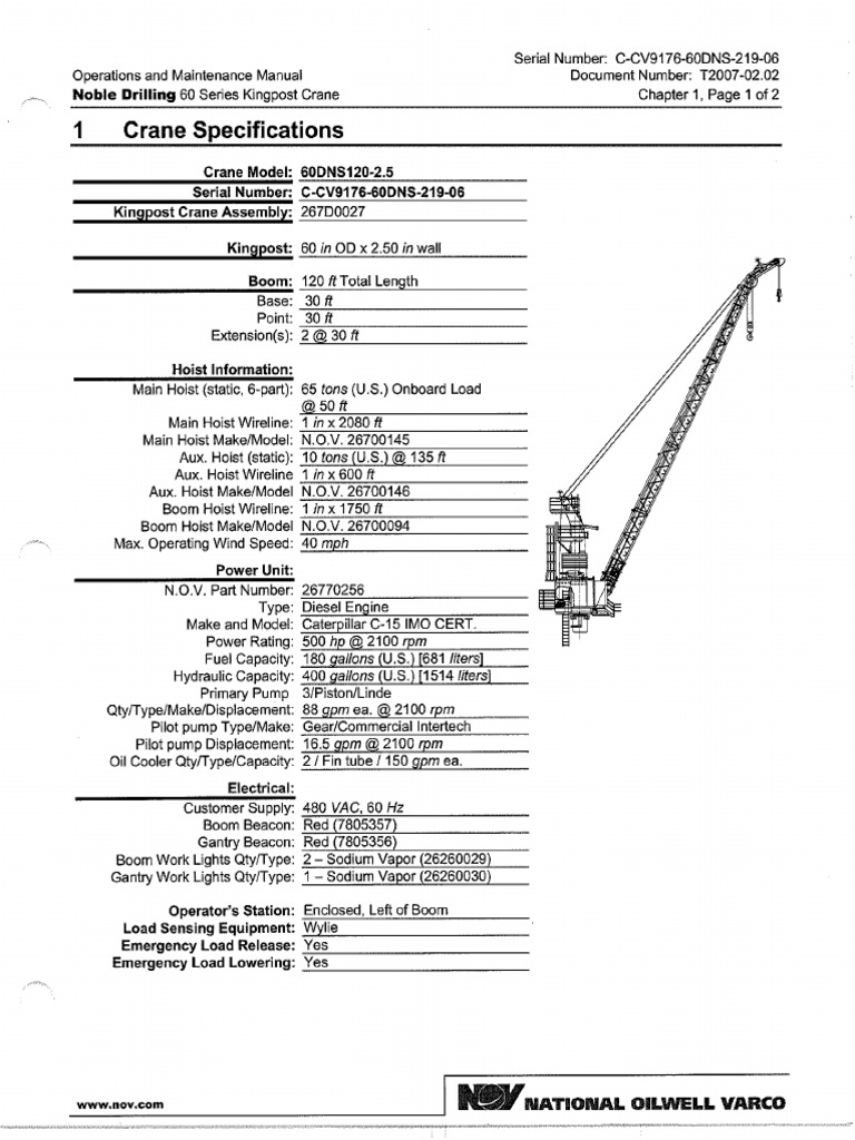 Crane Specification Nov Boatou | PDF