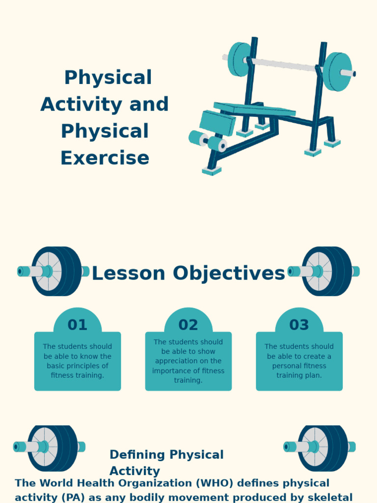 Beige Blue and Red Simple Clean Physical Education Principles of ...