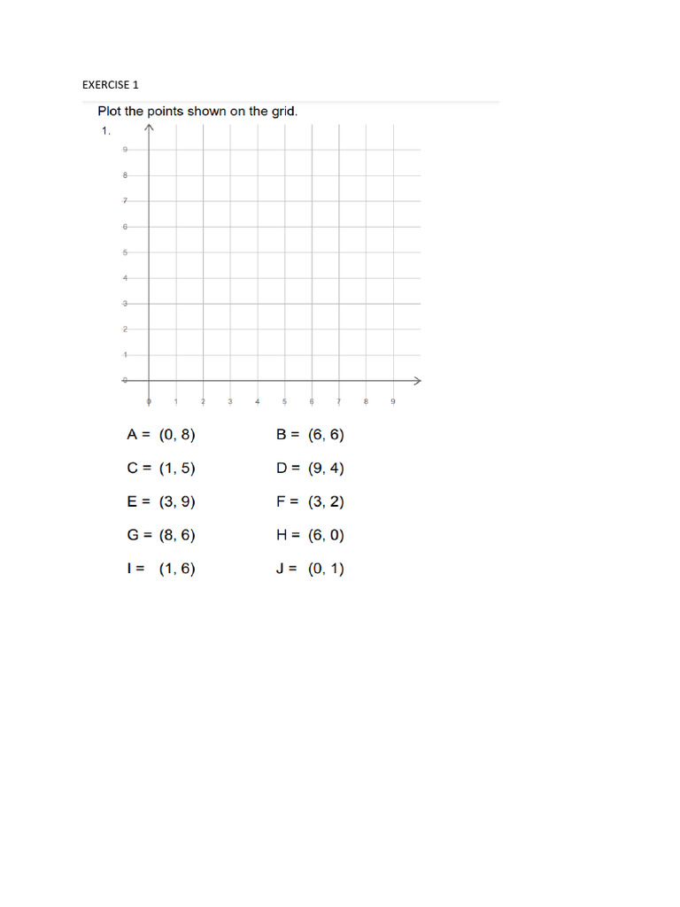 Exercise 1 - Coordinate | PDF