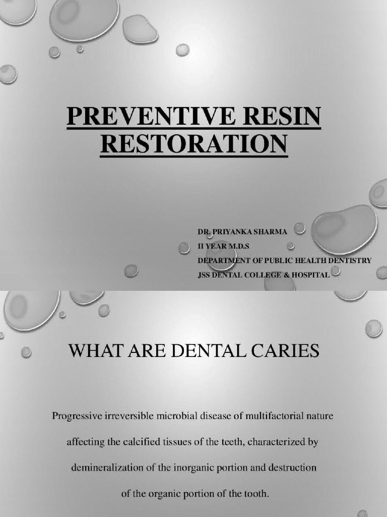 Preventive Resin Restoration 45782145 | PDF