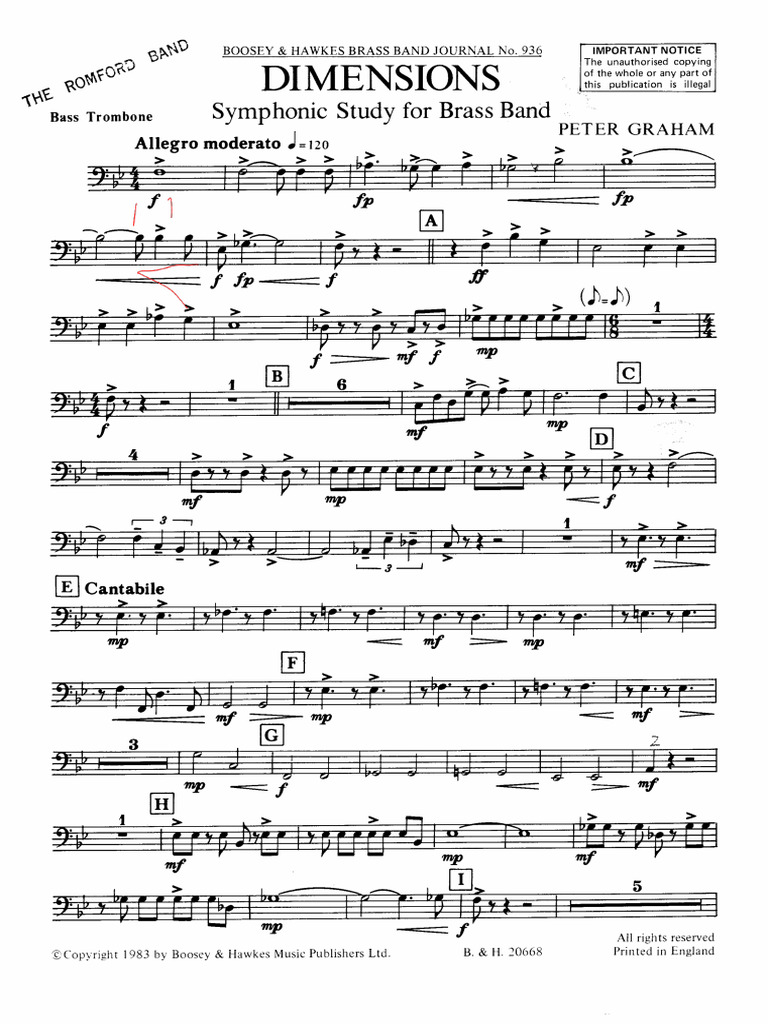 14 Dimensions Bass Trombone | PDF