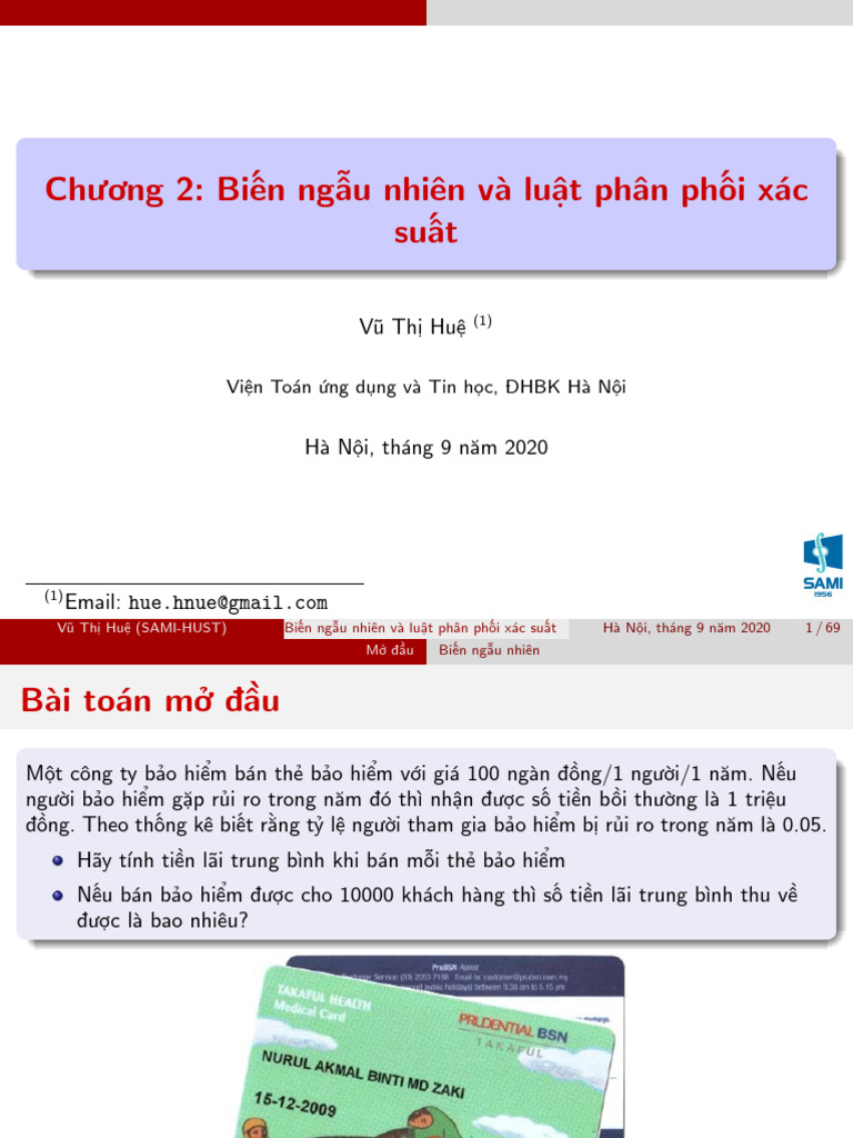XSTK Chuong 2 | PDF