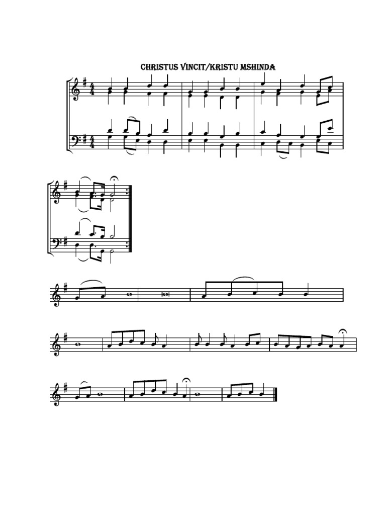 Christus Vincit: Partitura y Letra | PDF
