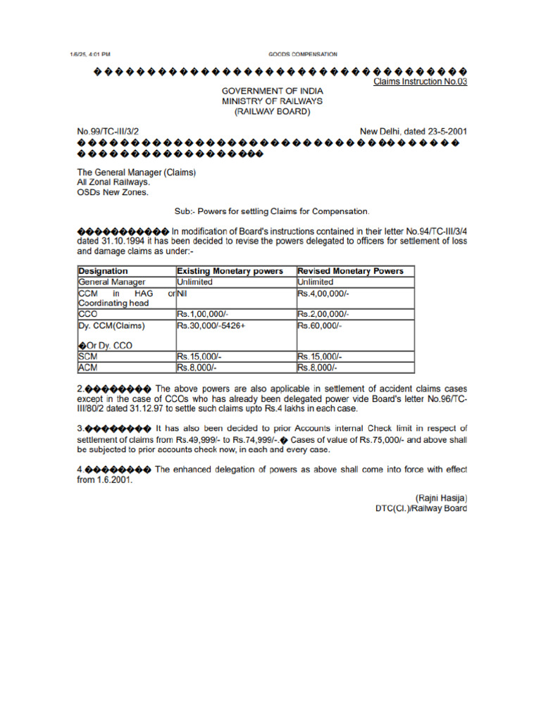 Letter DTD 23.5.2001 | PDF
