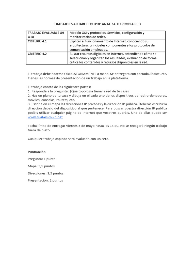 Tic Trabajo Evaluable u9 u10 | PDF