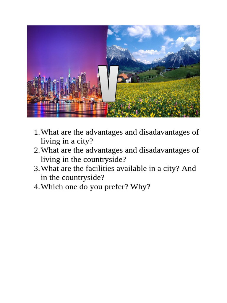 City vs. Countryside: Pros and Cons | PDF