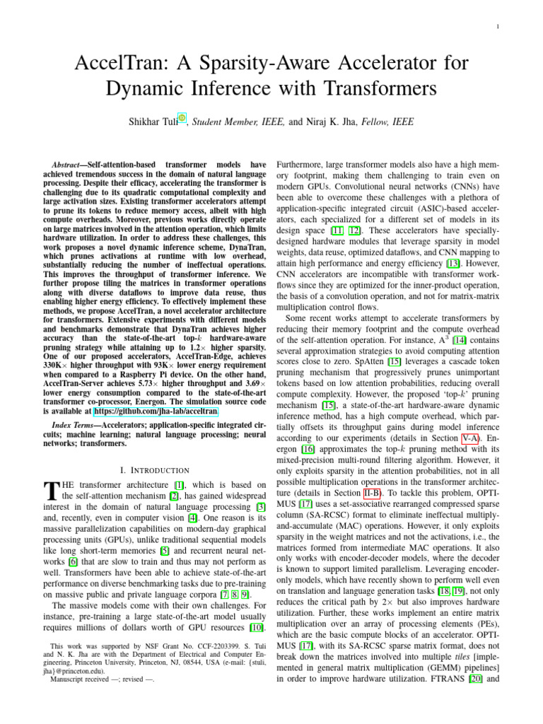 A Sparsity-Aware Accelerator | PDF | Matrix (Mathematics) | Computing