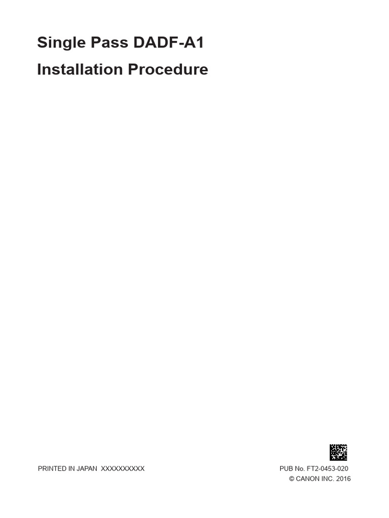 Single Pass DADF-A1 Installation Guide | PDF | Electrical Connector ...