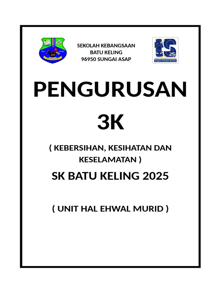 Buku Pengurusan 3K SKBK 2025 | PDF