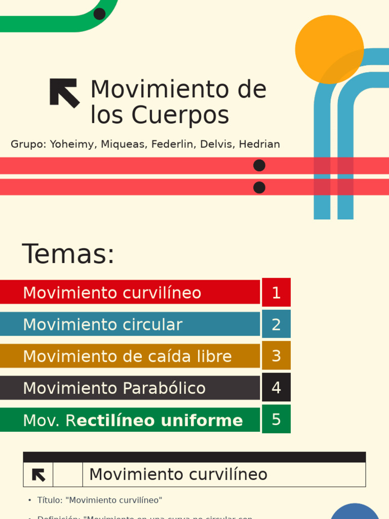 Tipos de Movimiento en Física | PDF