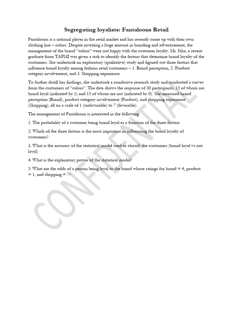 Logistic Reg - Case | PDF