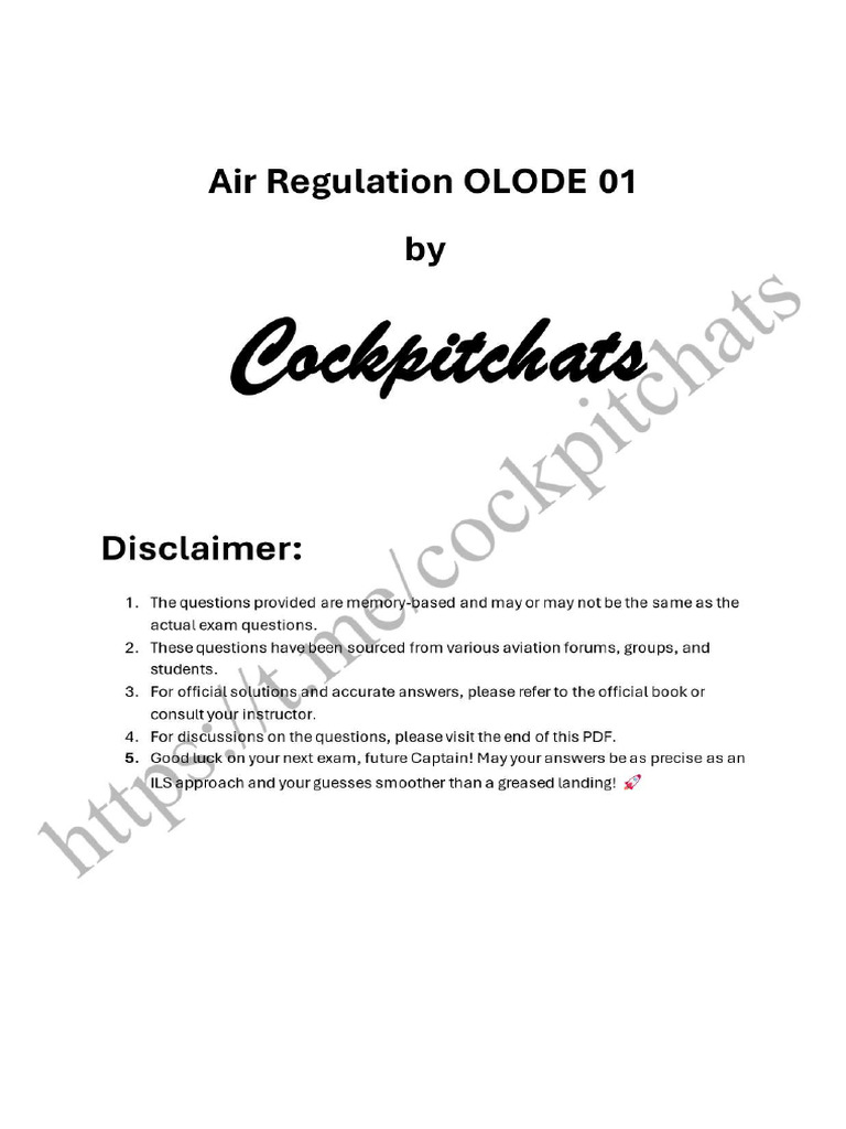 Regulations Jan 2025 ATOM Ground School | PDF