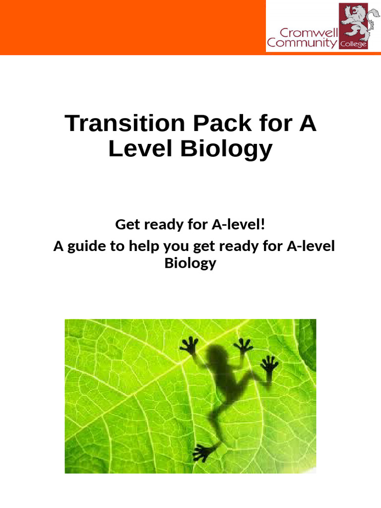 Year 12 Transition Work Biology | PDF | Cell (Biology) | Biology