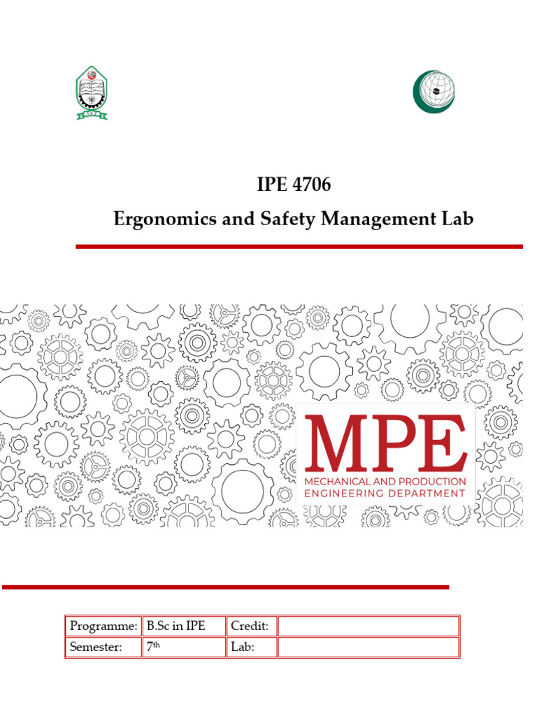 IPE 4706 - Ergonomics and Safety Management Lab All Experiments | PDF | Risk | Anatomical Terms ...
