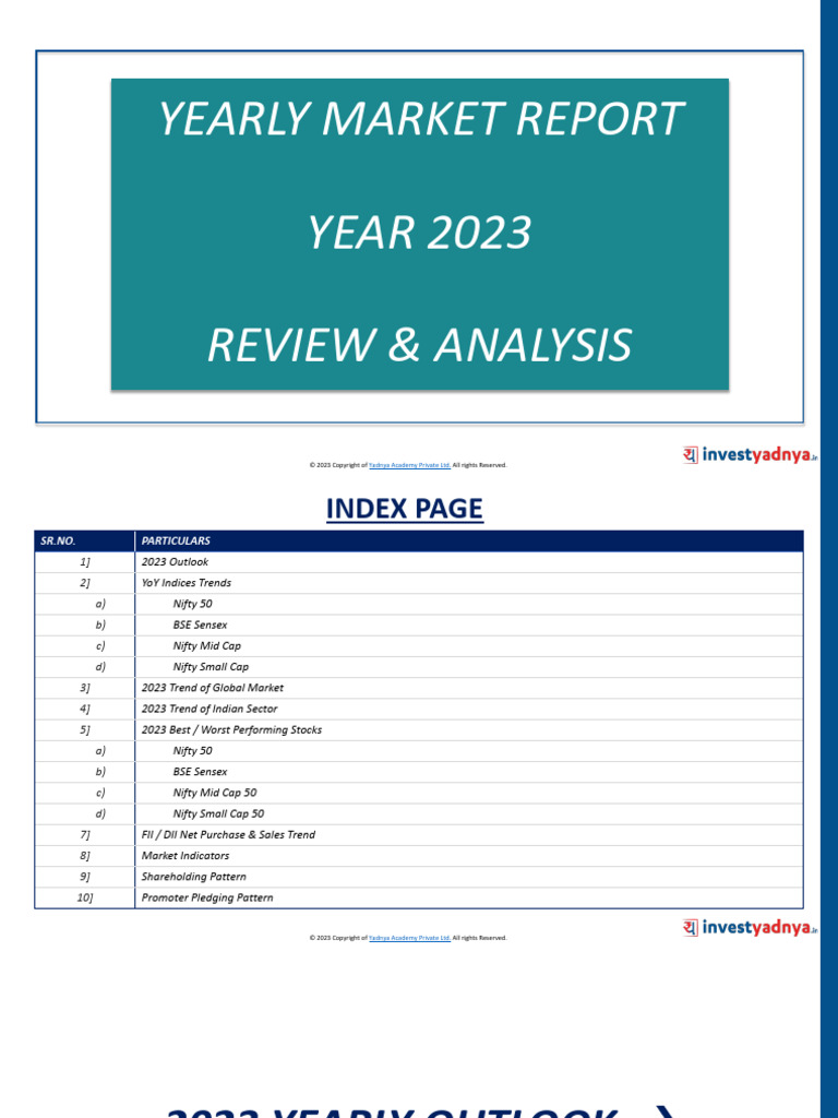 Yearly Stock Market Report 2023 | PDF | Economies | Private Sector