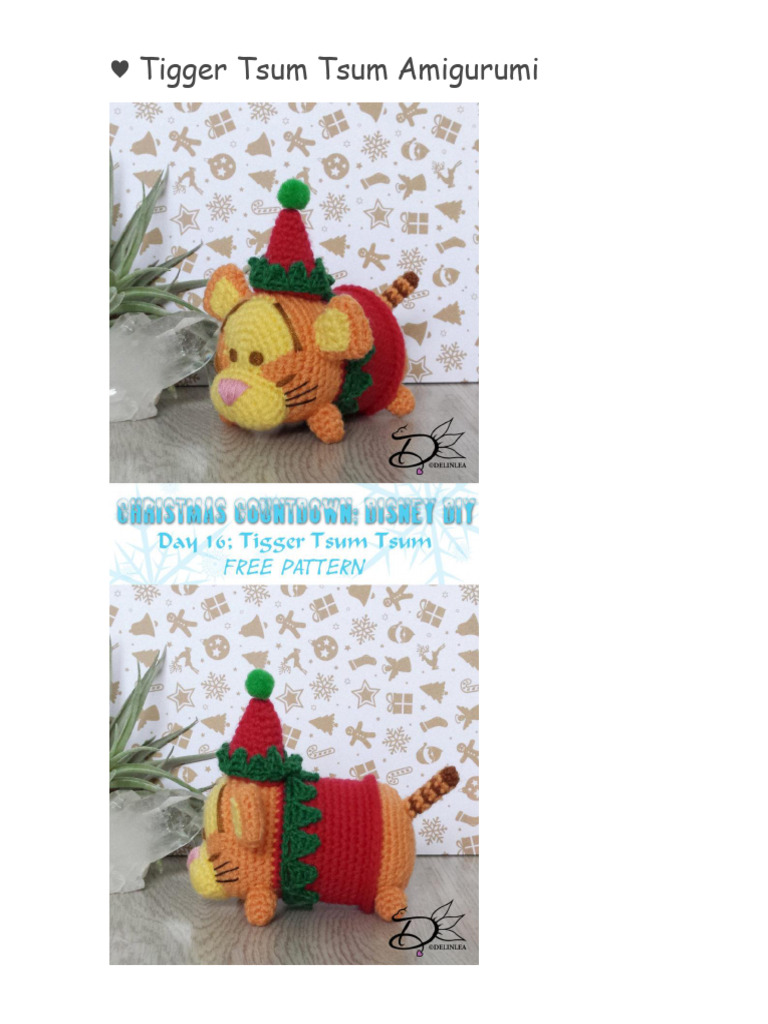 Tigger Tsum Tsum Amigurumi | PDF | Tejer | Amigurumi