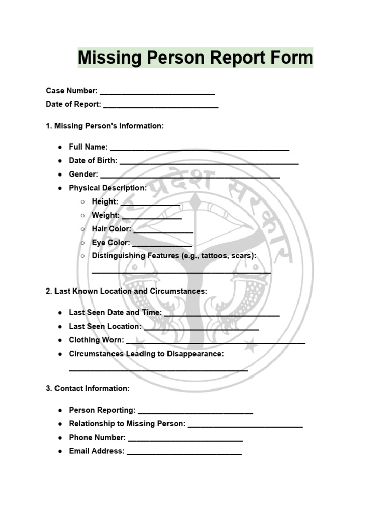 Missing Form | PDF
