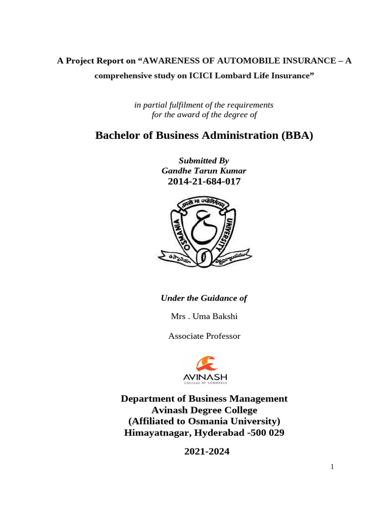 Manideep Report | PDF | Insurance | Professional Liability Insurance