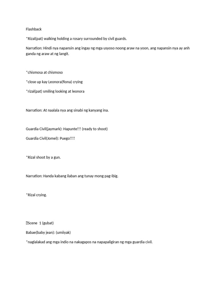 Rizal (Full Script) | PDF