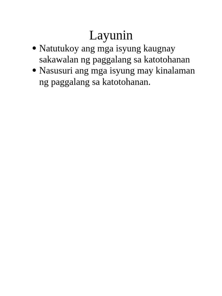 Layunin | PDF