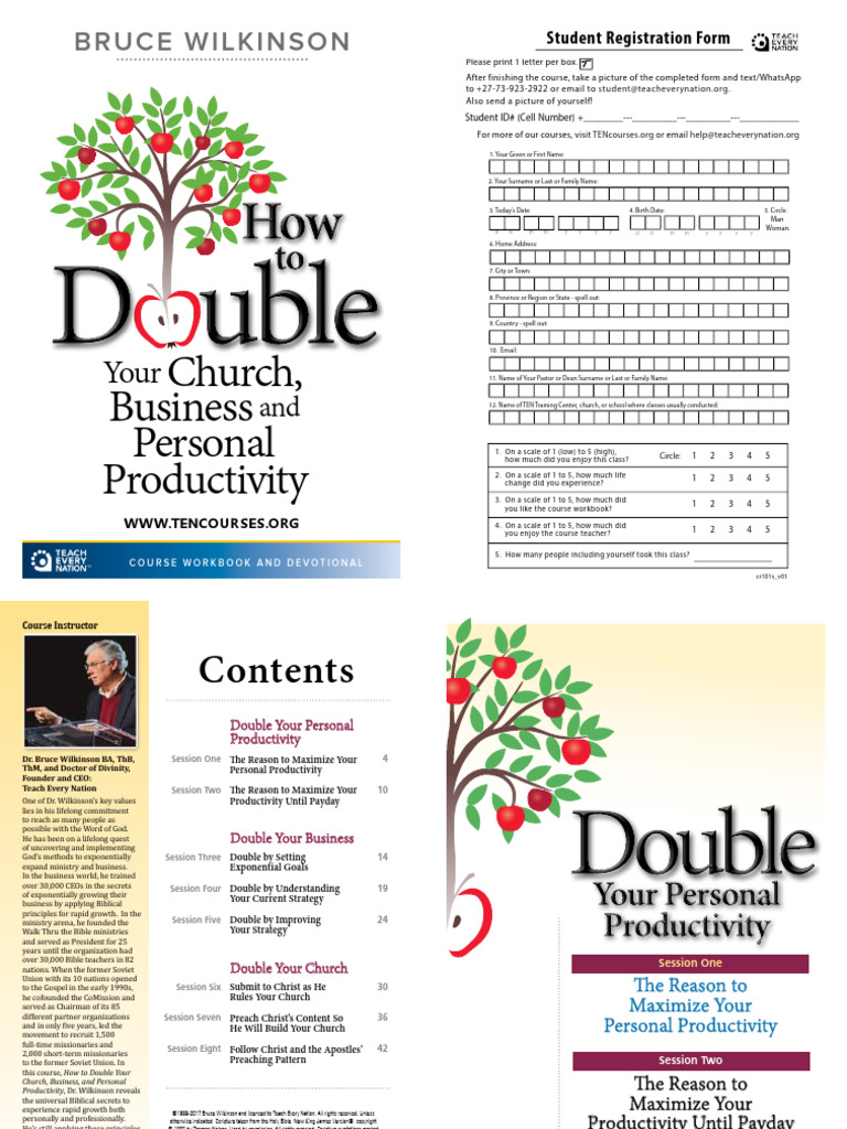 Double Workbook-Handout PDF | PDF | Jesus | Faith