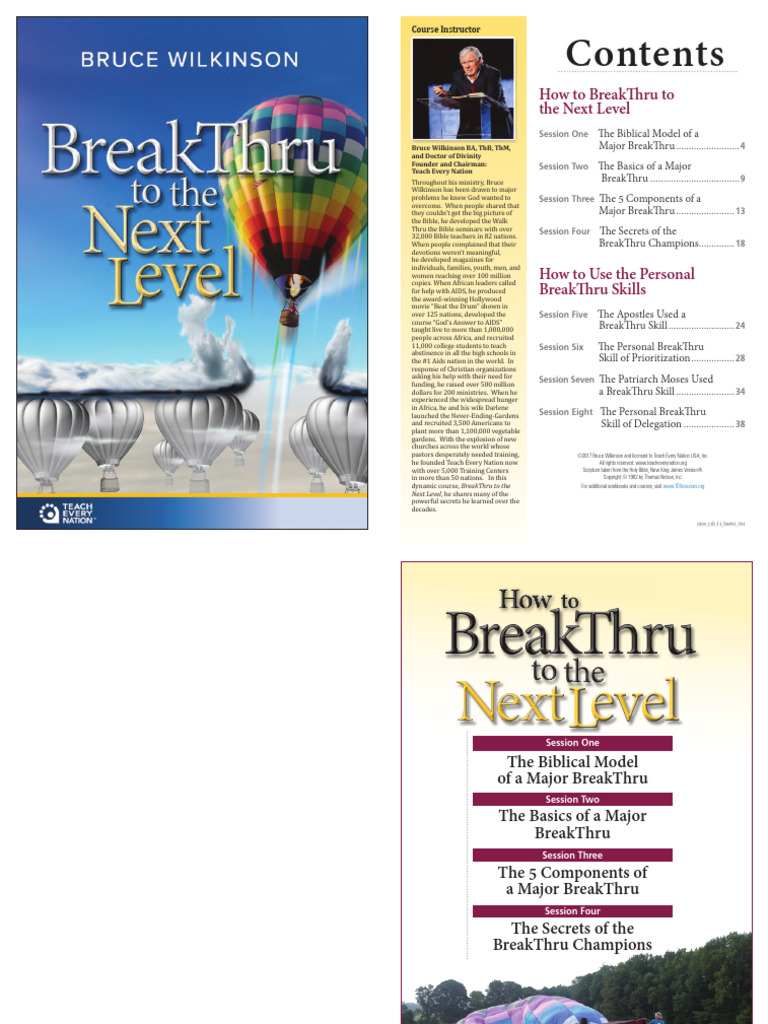 BreakThru Workbook-Handout | PDF | Books Of Samuel | Saul