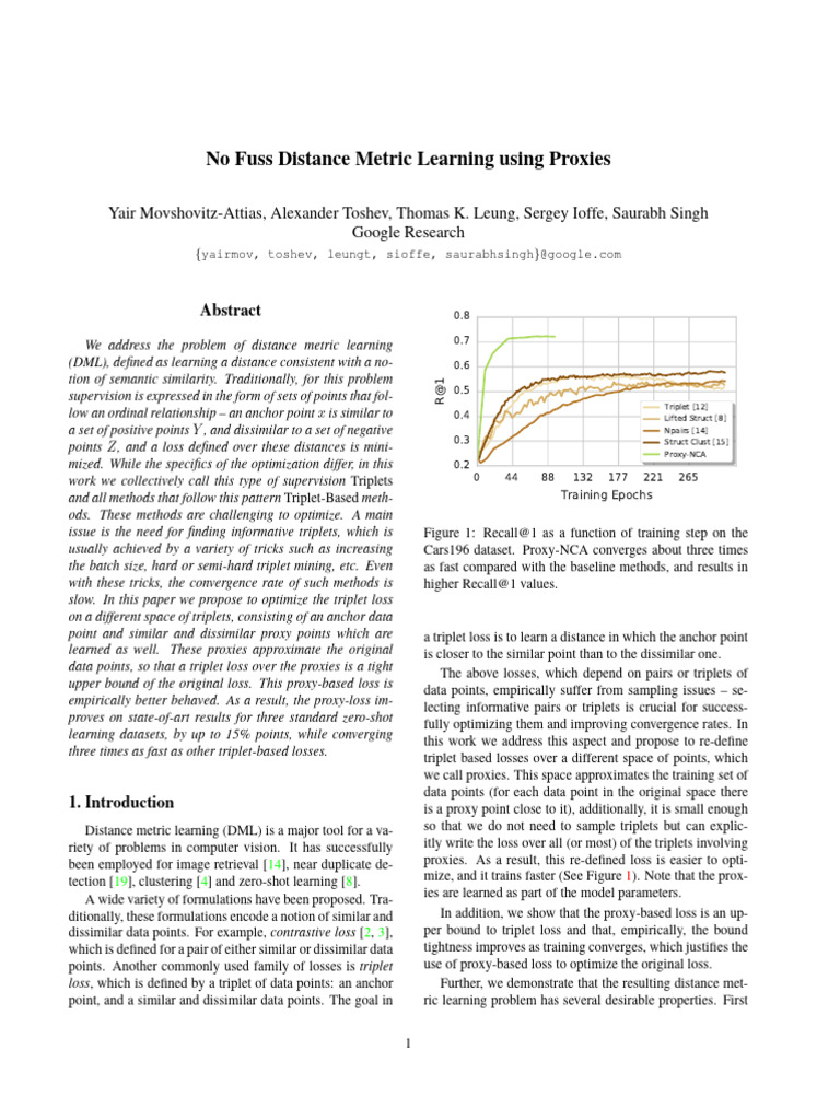 2017 - No Fuss Distance Metric Learning Using Proxies - Movshovitz ...