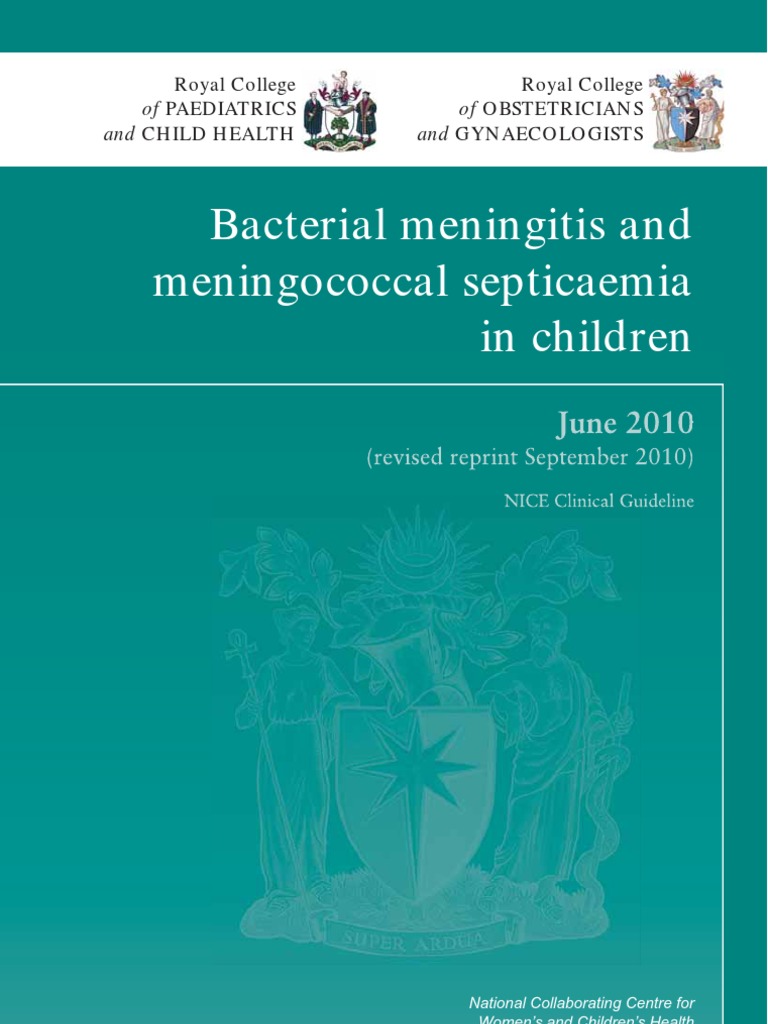 Bacterial Meningitis and Meningococcal Septicaemia in Children | PDF ...