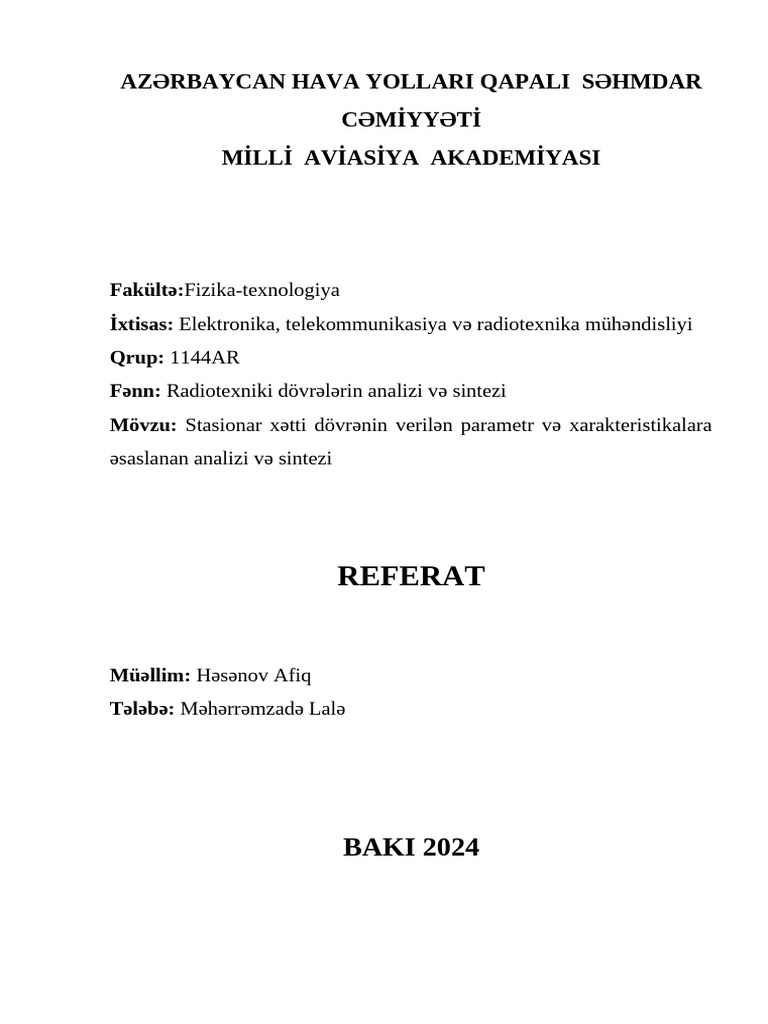 Analiz VƏ Sintez 2 | PDF