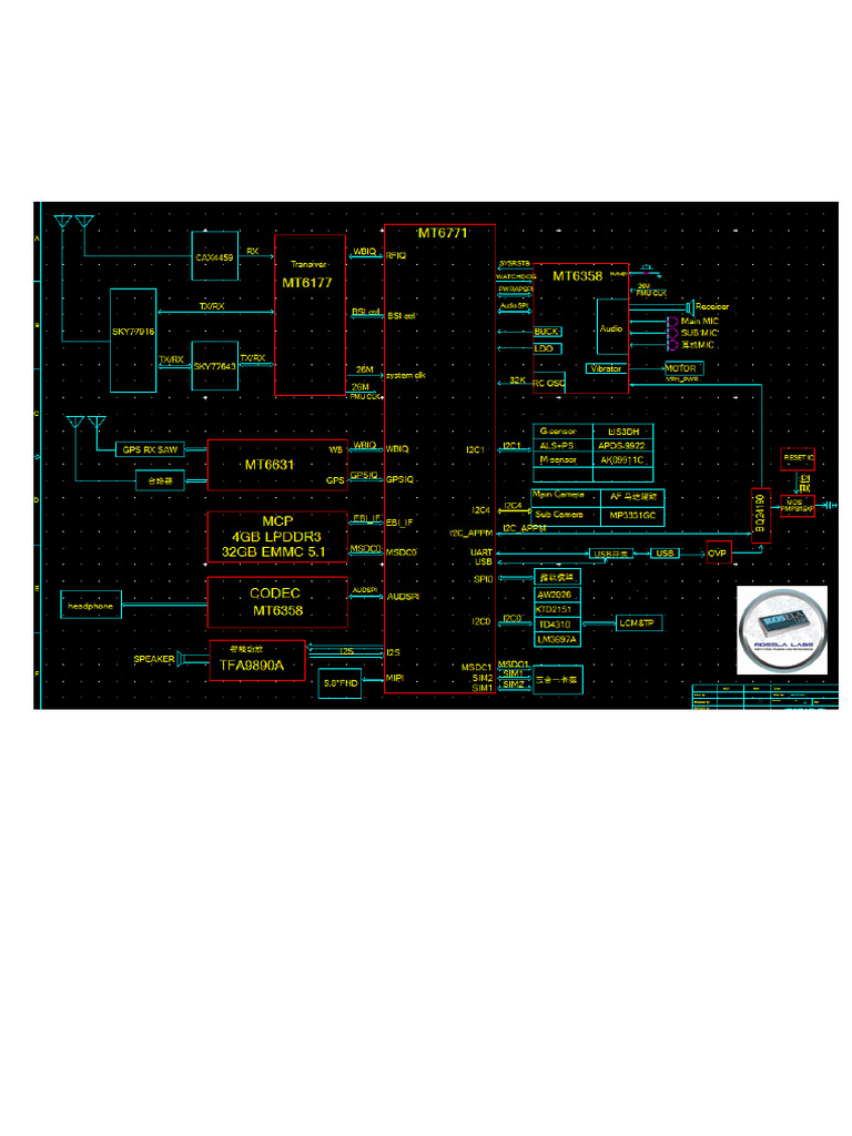 Block Diagram Oppo F7 (MT6771) | PDF