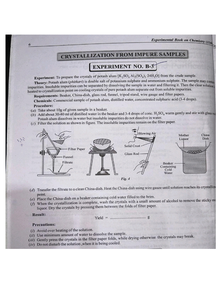 Chemistry Practical Class11th | PDF