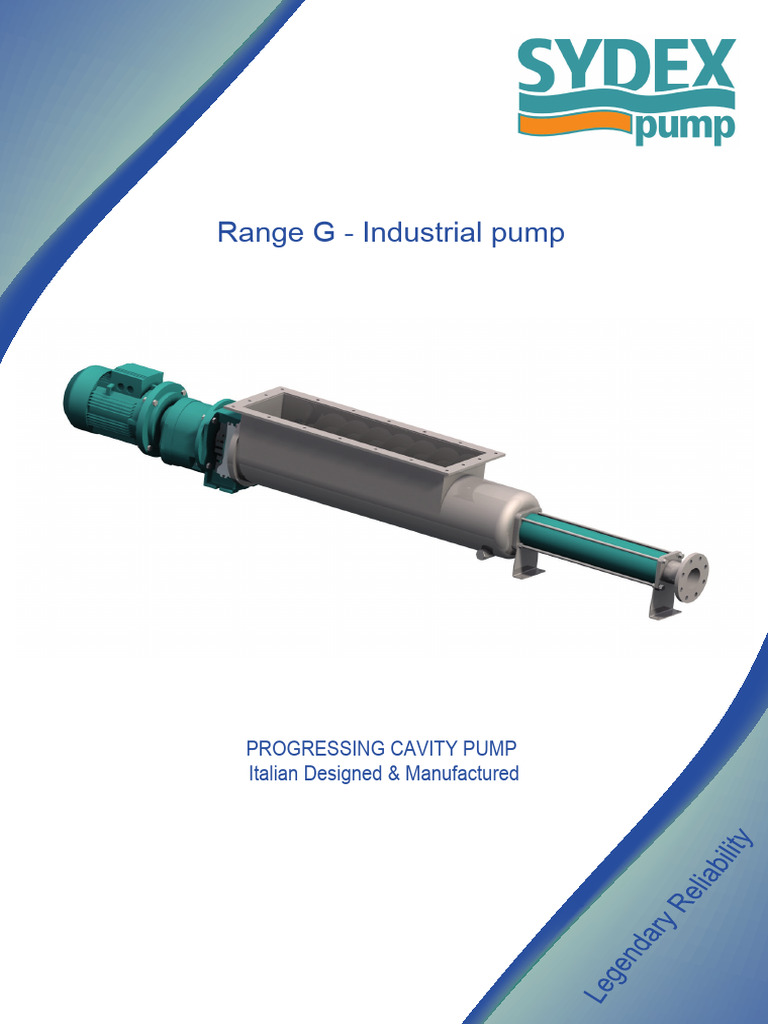 Bombas Desplazamiento Positivo Sydex Serie g | PDF | Pump | Mechanical Engineering