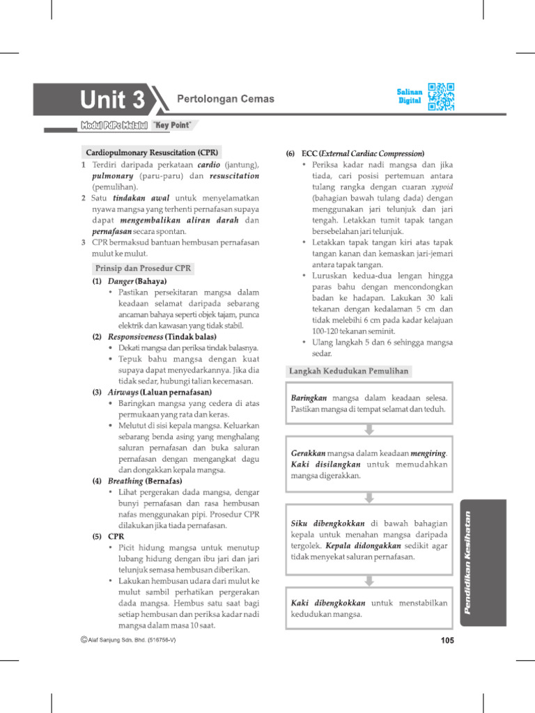 105-110 Unit 3 - Pertolongan Cemas | PDF