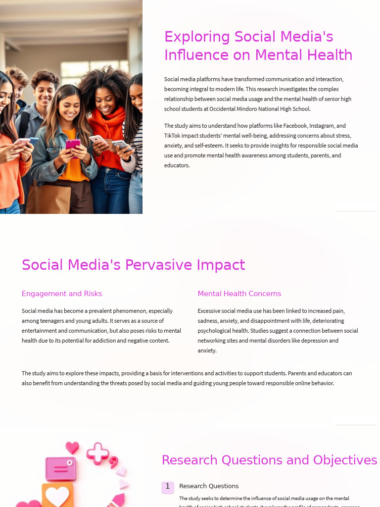 Social Media's Impact on Student Mental Health | PDF | Social Media ...