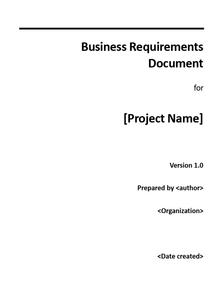 Comprehensive BRD Template | PDF | Business Process | Regulatory Compliance