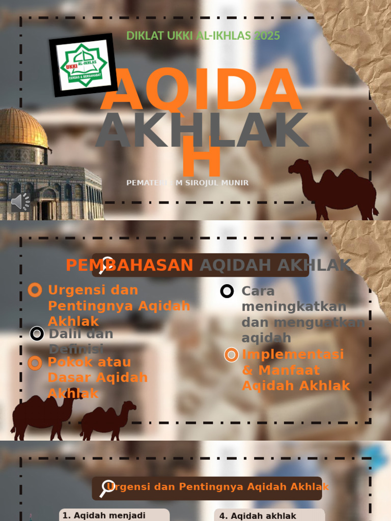 Materi Aqidah Akhlak Diklat Ukki 2025 | PDF