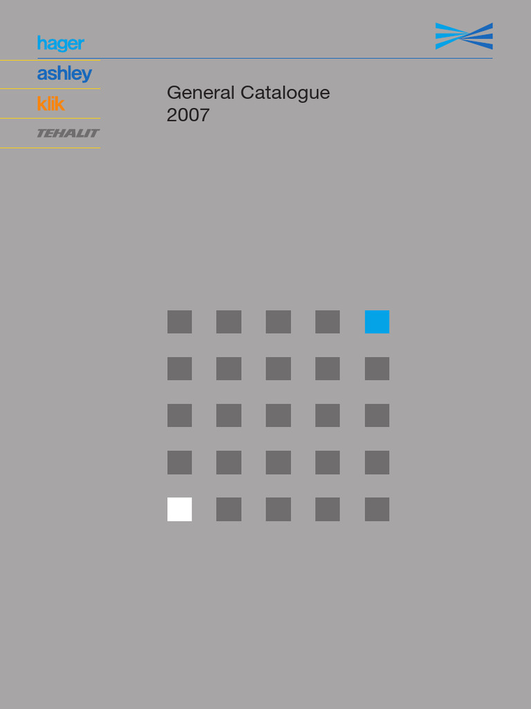 Hager 2007 General Catalogue Overview | PDF | Lighting | Switch