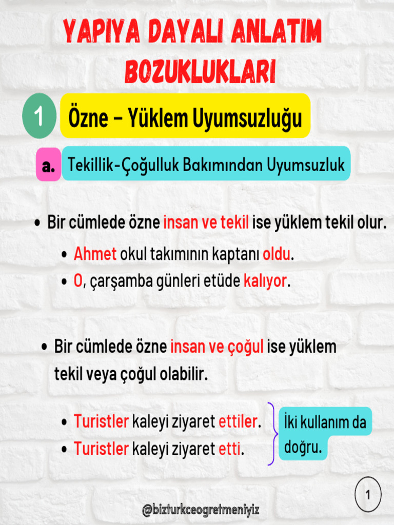 8.Sinif Turkce Dersi Yapiya Dayali Anlatim Bozukluklari Ders Notu Ve ...