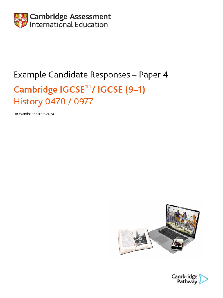 IGCSE History Paper 4 Example Responses | PDF | Weimar Republic | Knowledge