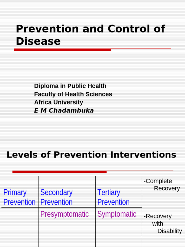 Disease Prevention Strategies Overview | PDF | Screening (Medicine ...